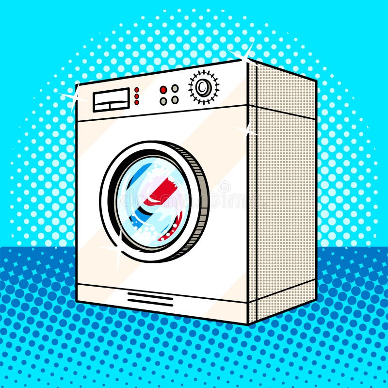 Washing Machine Engraving Style Vector Stock Vector - Illustration of ...