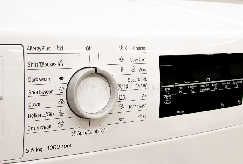 Washing Machine Program Mode Display Stock Image - Image of automatic ...