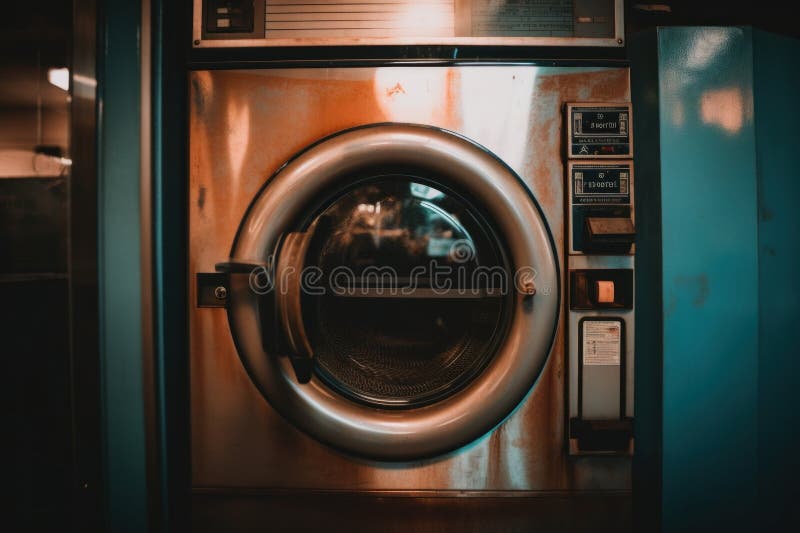 A Washing Machine with a Reflection of a Person in it. AI Generative ...