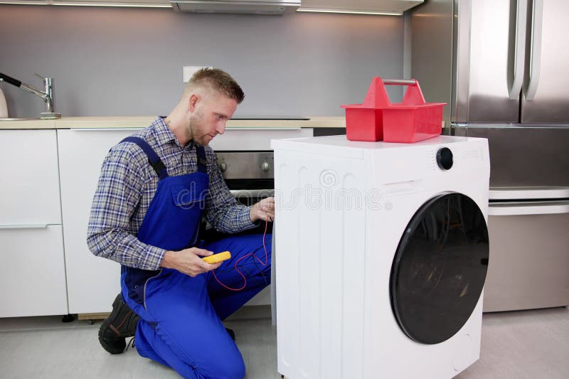Washing Machine Repair Problem Stock Image - Image of washer, repairman ...