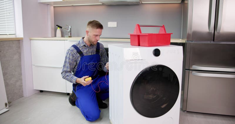 Washing Machine Repair Problem Stock Photo - Image of appliance ...