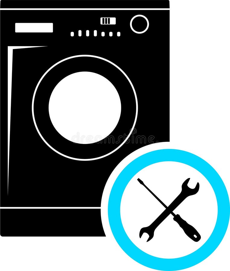 Washing Machine Repair Service. Vector Illustration. Stock Vector ...