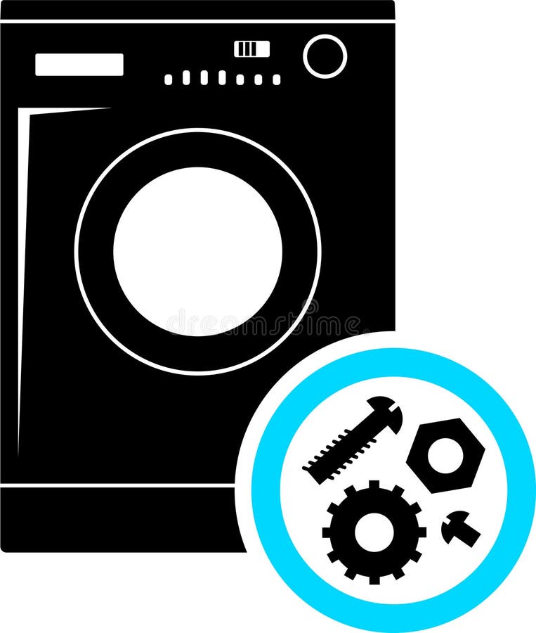 Washing Machine Repair Service. Vector Illustration. Stock Vector ...