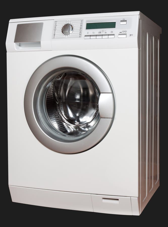 A Row of Industrial Washing Machines Stock Image - Image of clothes ...