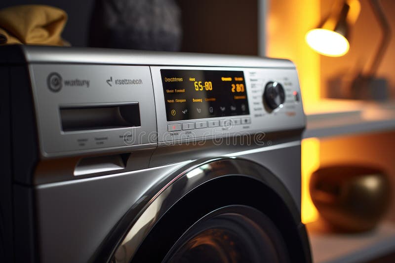Washing Machine in Room Interior, Natural Light from the Window, AI ...