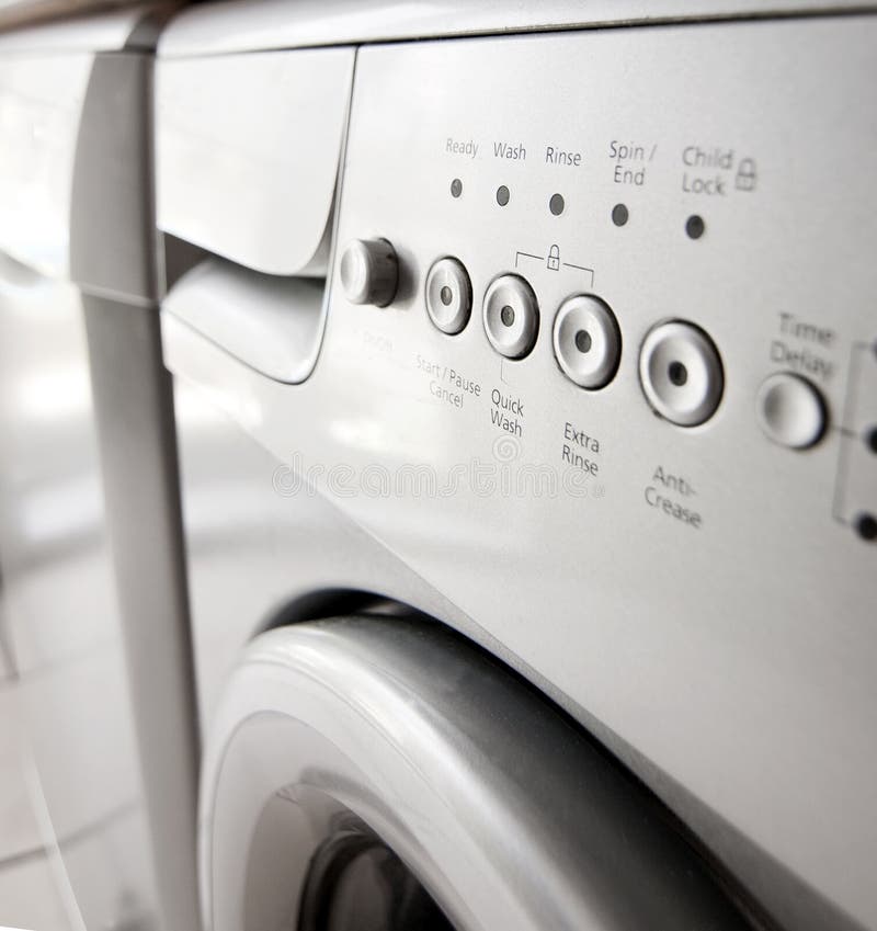 Washing Machine Saving Energy with a Quick Wash Stock Image - Image of ...