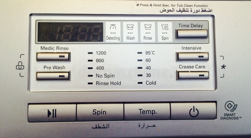 Washing machine settings stock image. Image of domestic - 93689435
