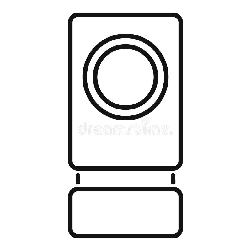 Washing Machine Showing Laundry Service Symbol Icon Outline Stock ...