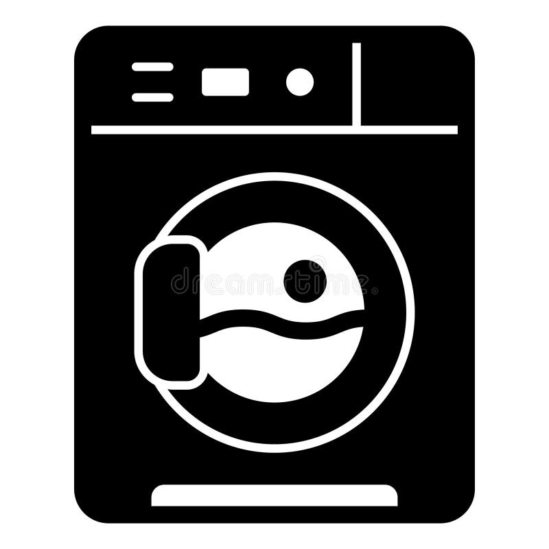 Washing Machine Solid Icon, Laundry Service Concept. Vector Graphics ...