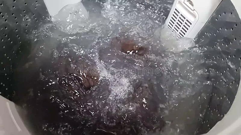 The Washing Machine is Spinning and Working. Stock Video - Video of ...