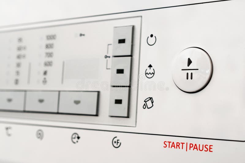 Washing Machine Start/pause Button Stock Image - Image of friendly ...