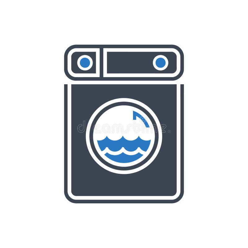 Washing Machine Symbol Icon Stock Illustration - Illustration of symbol ...