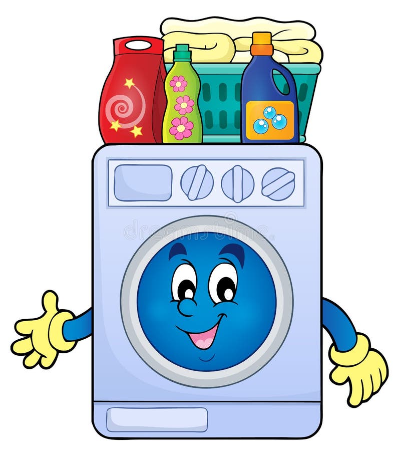 Happy Washing Machine Clipart