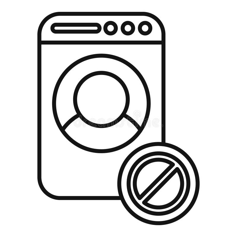 No Washing Machine Symbol Stock Illustrations – 366 No Washing Machine ...