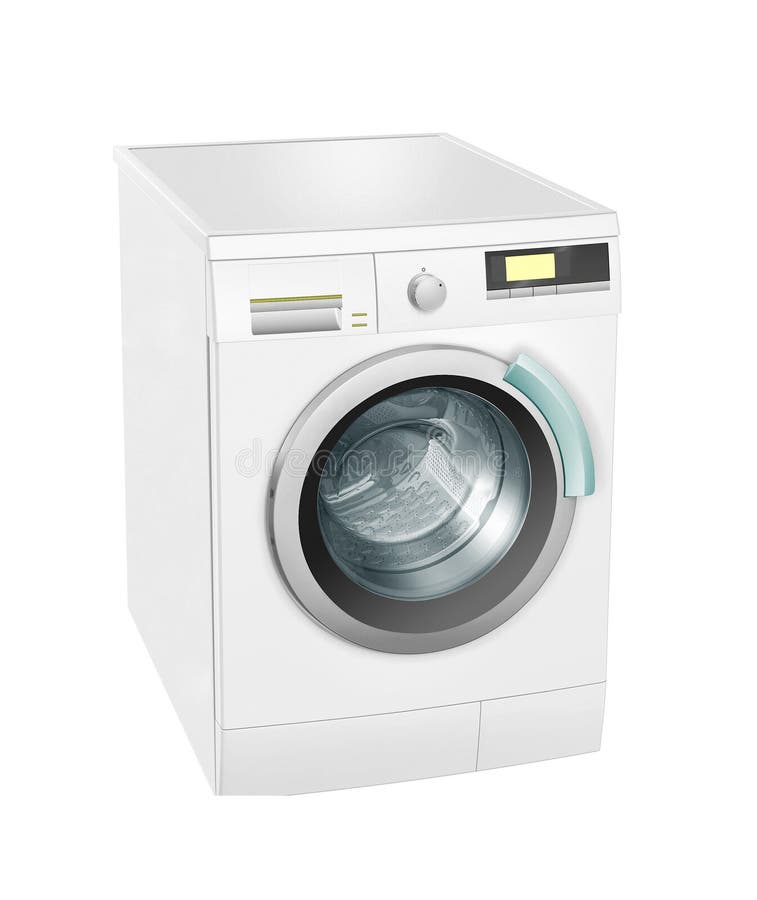 Washing machine isolated stock image. Image of render - 124465029