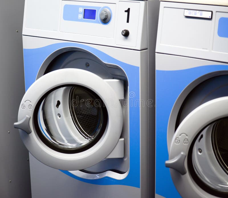 Washing machines room stock image. Image of ceramic - 151753449