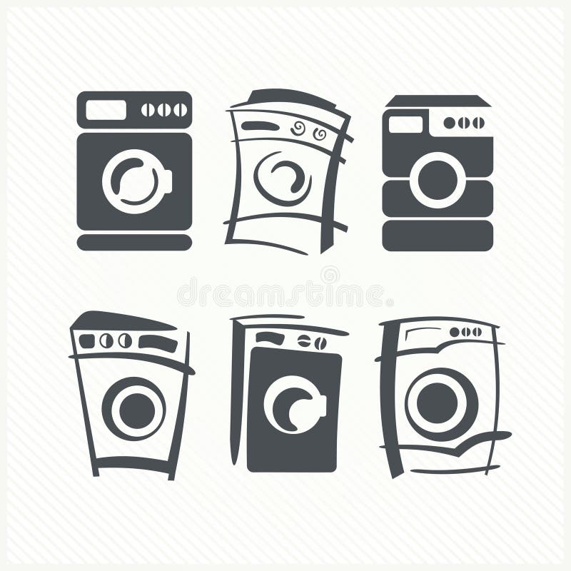 Washing machines stock vector. Illustration of household - 66089855