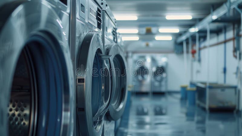 Washing Machines Stacked in a Laundry Room Stock Photo - Image of ...