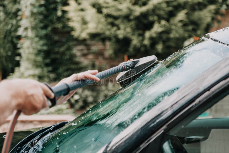 Washing of Modern Machine with Special Tool Stock Photo - Image of ...