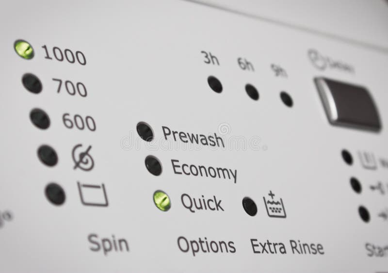 Washing Machine Control Panel Stock Photo - Image of selector, program ...