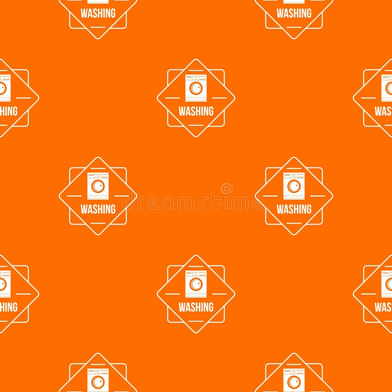 Washing Pattern Vector Orange Stock Vector - Illustration of logo ...