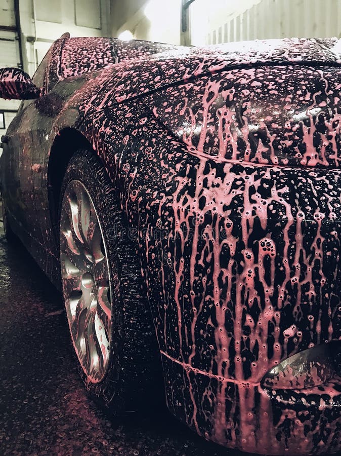 Washing BMW stock image. Image of strawberry, pink, carwash - 117135175