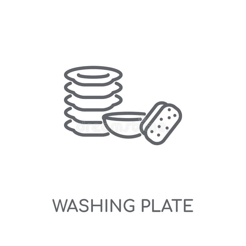 Dish Washing Icon. Trendy Dish Washing Logo Concept on White Background ...