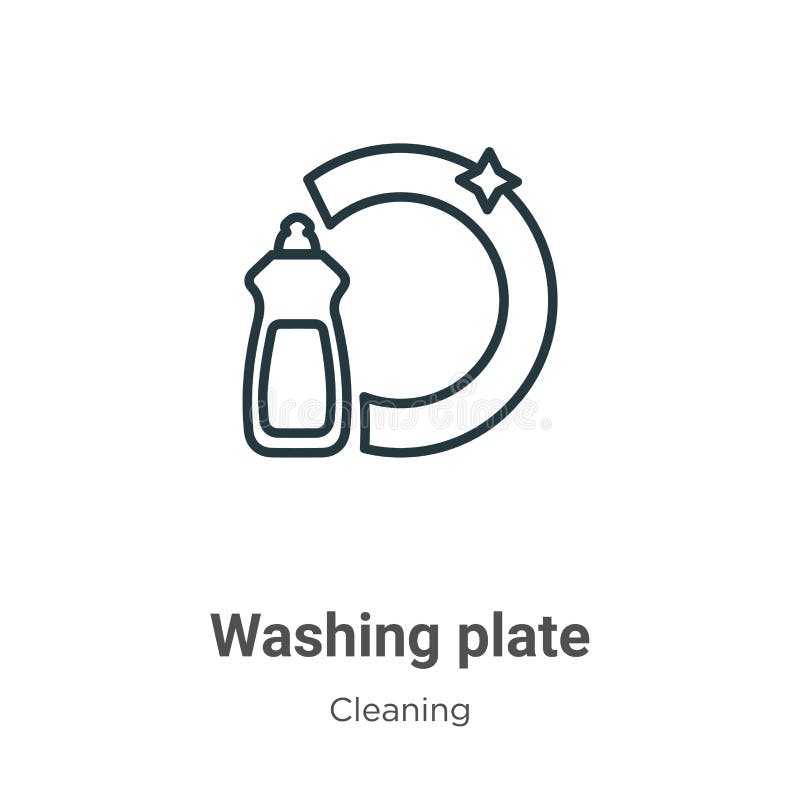 Washing Plate Icon in Filled, Thin Line, Outline and Stroke Style ...