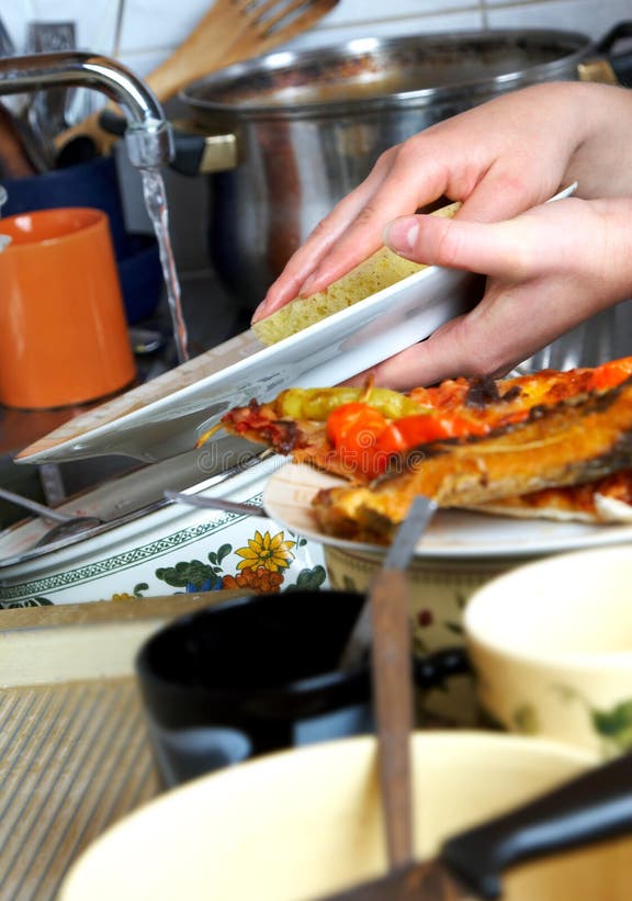 Washing plates stock image. Image of dish, unhygienic - 2390045