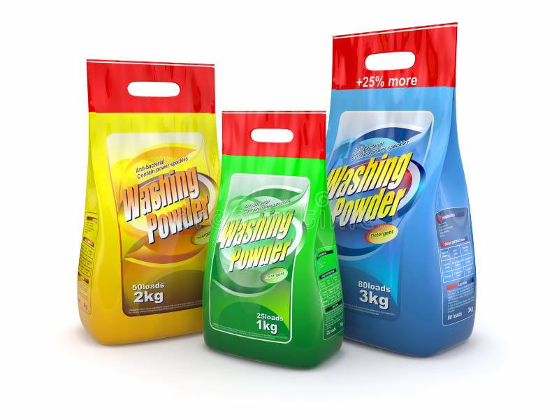 Washing Powder and Detergent Bottles Stock Illustration - Illustration ...