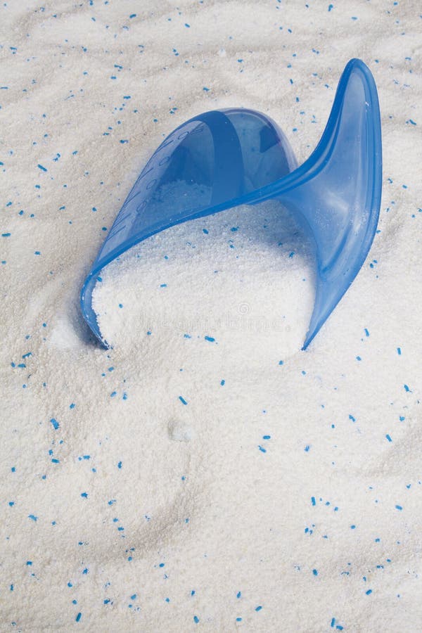 Washing Powder and Blue Scoop Stock Image - Image of granules ...