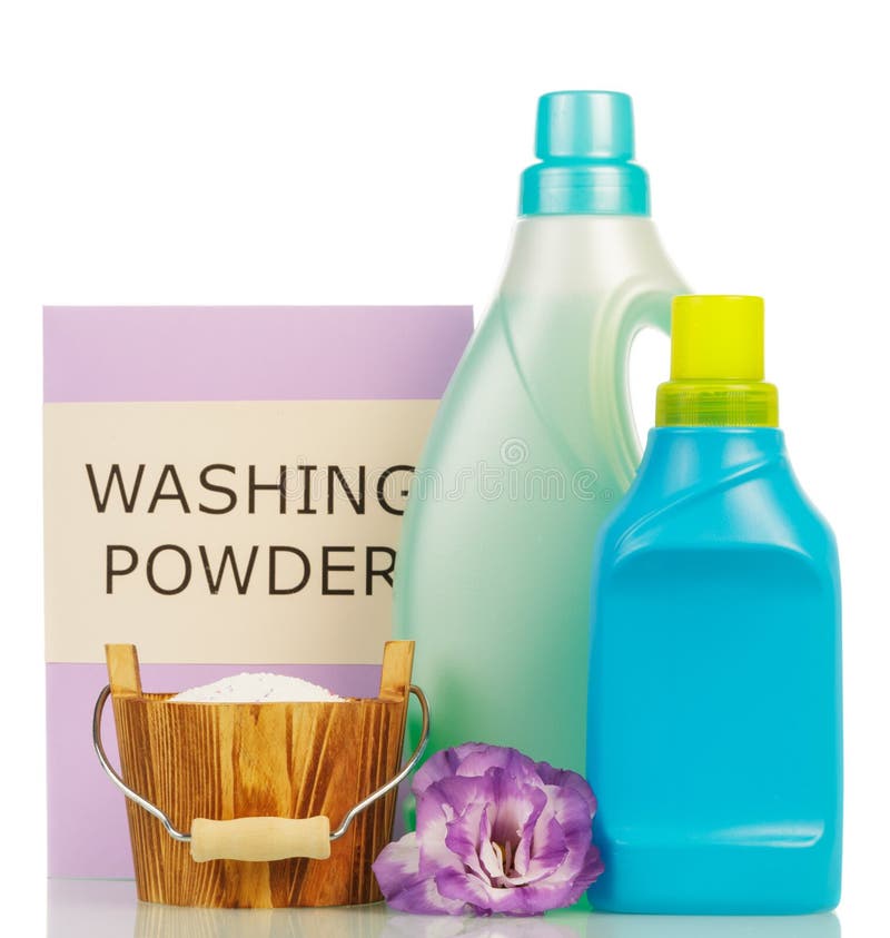 Washing Powder and Cleaning Items Stock Photo - Image of liquid, clean ...