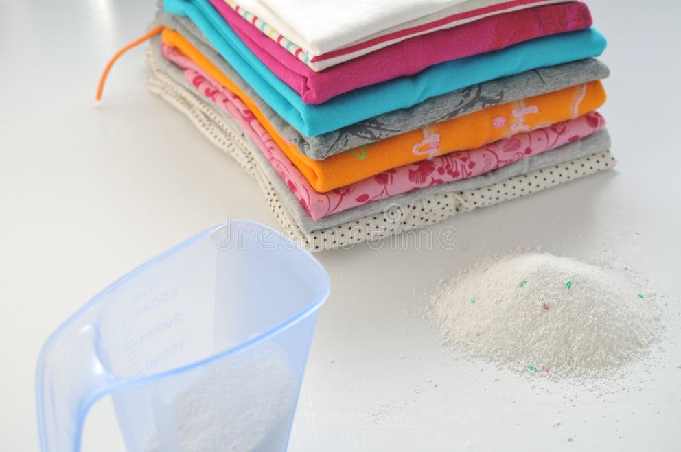 Washing Powder for Colored Fabrics Stock Image - Image of clothes ...