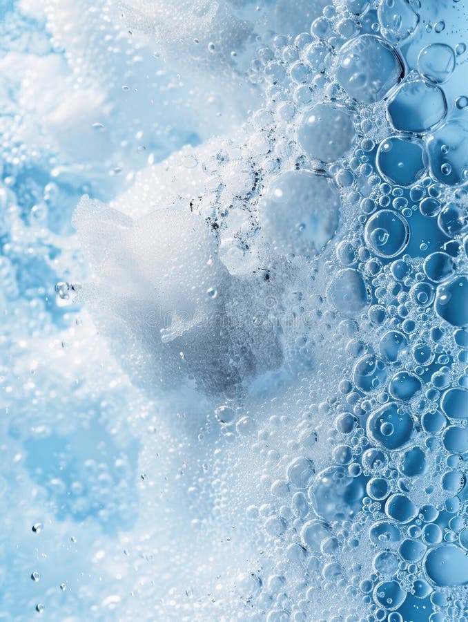 Washing Powder Dissolving in Water Creates Effective, Bubbly Solution ...