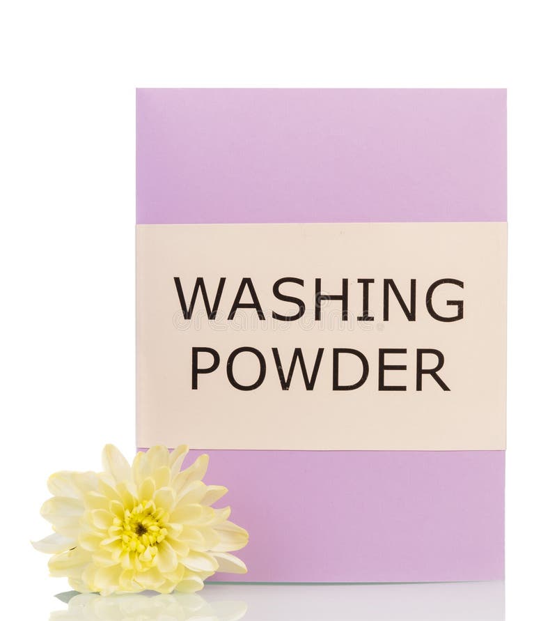 Washing powder with flower stock photo. Image of container - 63685832