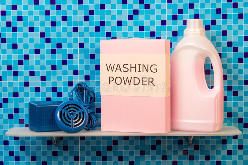 Washing Powder and Hygiene Cleanser Stock Photo - Image of green ...