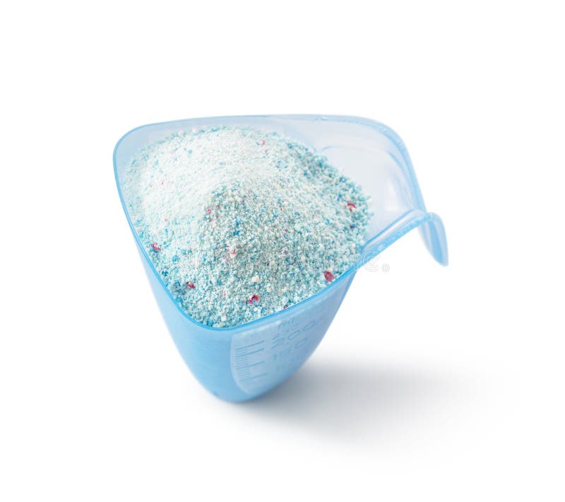 Washing Detergent Powder in a Measuring Cup Stock Image - Image of ...