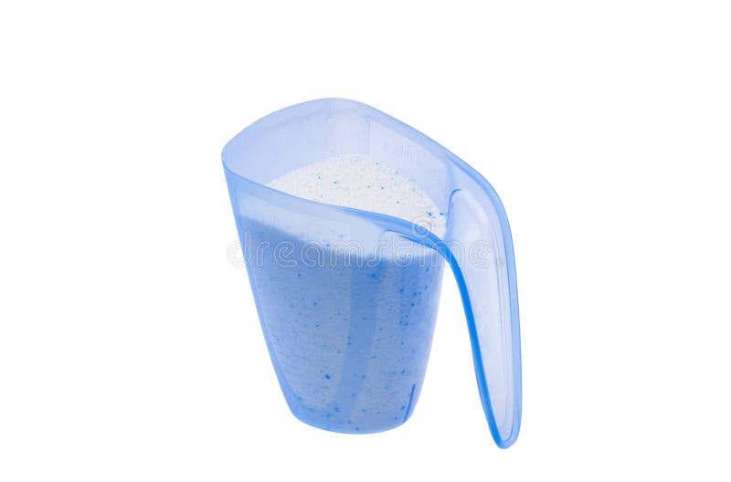 Washing Powder in Measuring Cup Isolated Stock Image - Image of ...