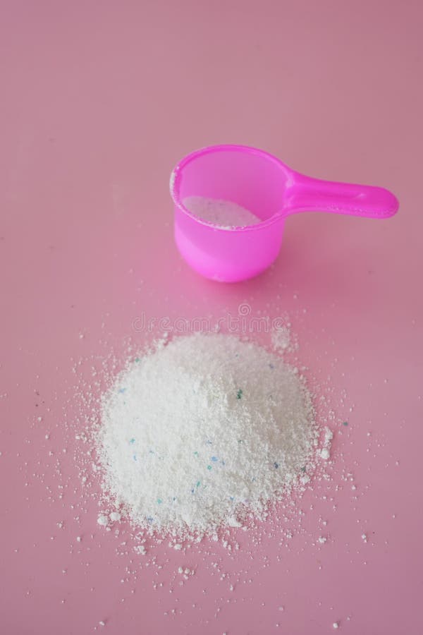 Washing Powder in Plastic Spoon on Table Stock Image - Image of comfort ...