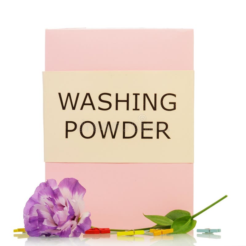 Washing Powder with Violet Flowers Stock Image - Image of equipment ...