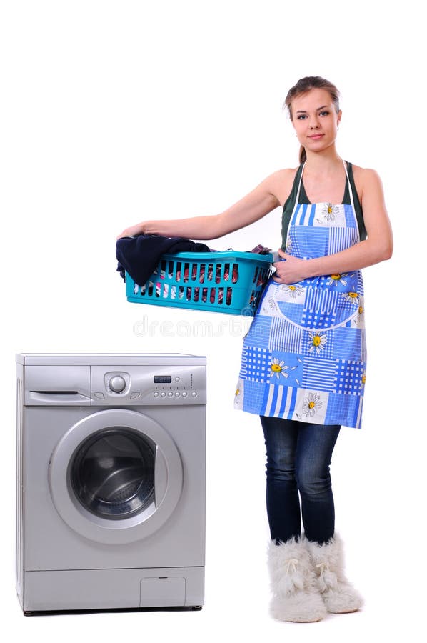 Washing stock photo. Image of isolated, person, hamper - 33577870