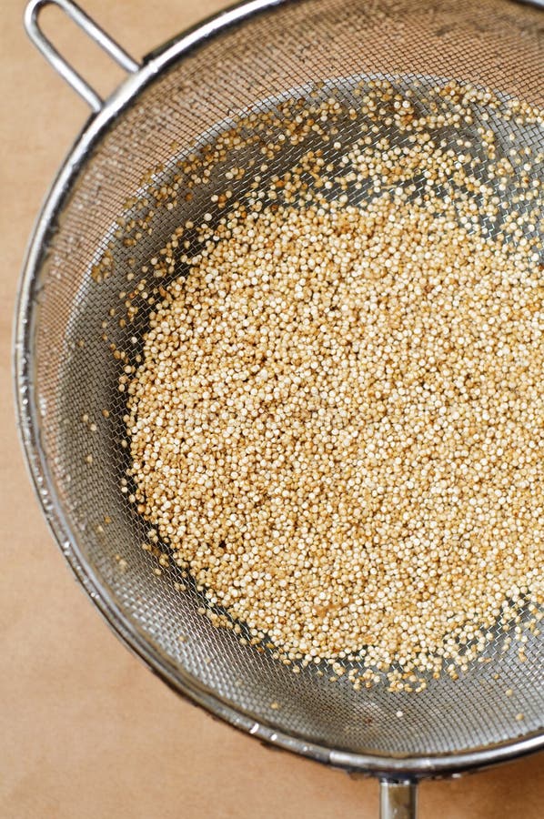 Washing quinoa stock image. Image of vegetarian, colander - 25236919