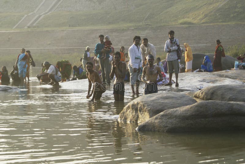 Washing by the river editorial stock photo. Image of home - 38258523