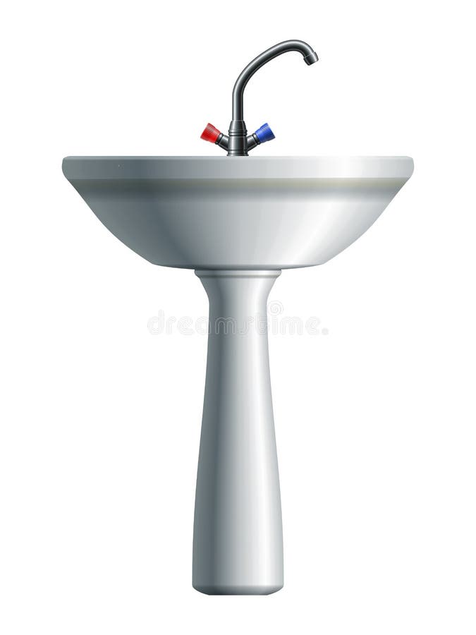 Washing sink side view stock vector. Illustration of home - 37426308