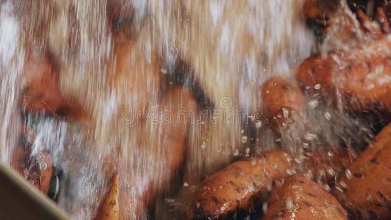 Washing and Sorting of Sweet Potatoes in an Agricultural Packing ...