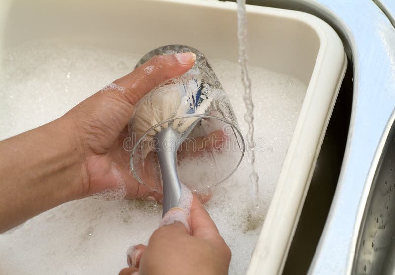 Washing up stock photo. Image of hand, zink, soap, running - 1540876