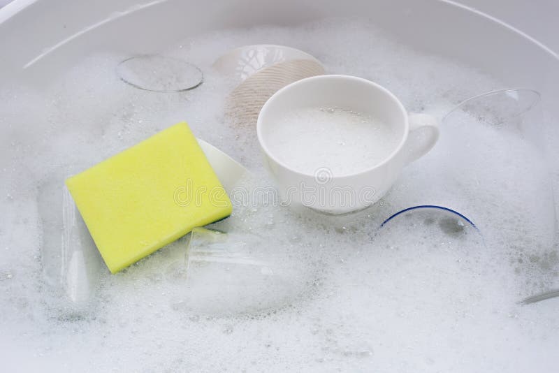 Washing Used Drinking Glasses and Cups Stock Image - Image of cleaning ...