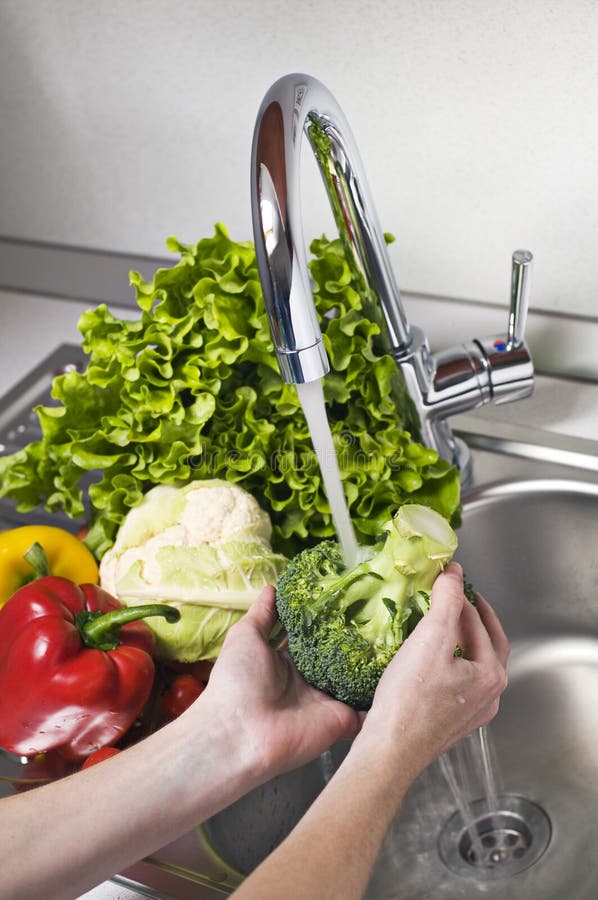 Washing vegetables stock photo. Image of healthy, splash - 11790554