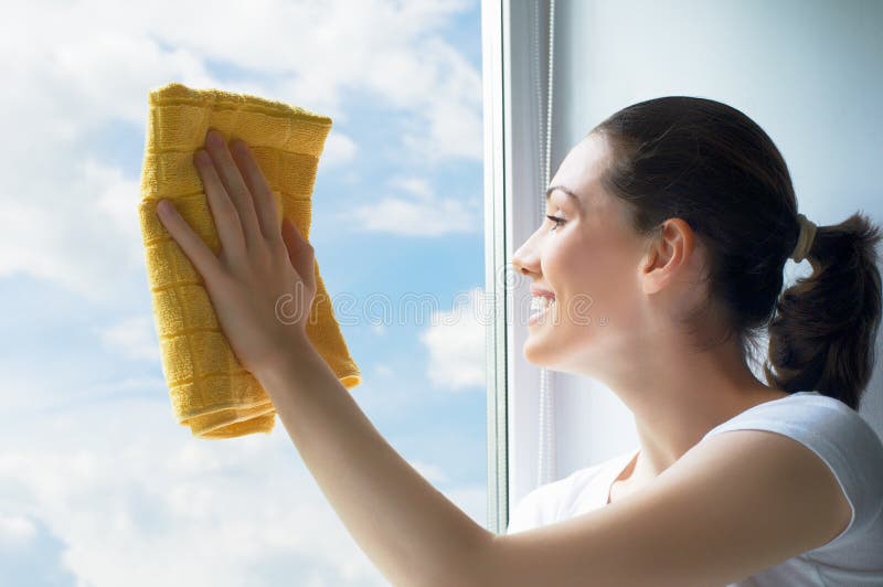 Washing windows stock photo. Image of washer, people - 21091118