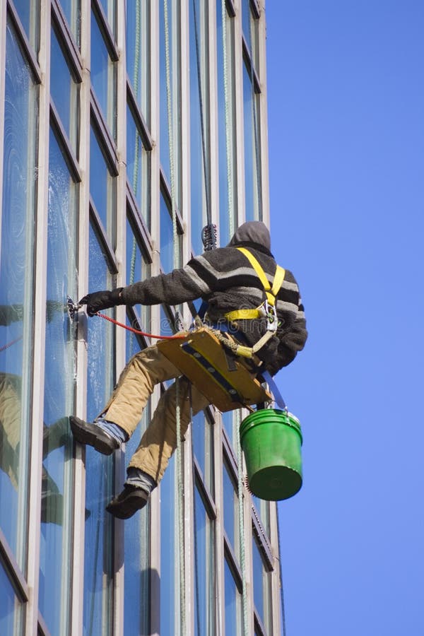 Washing windows stock photo. Image of clean, manual, residential - 4716220